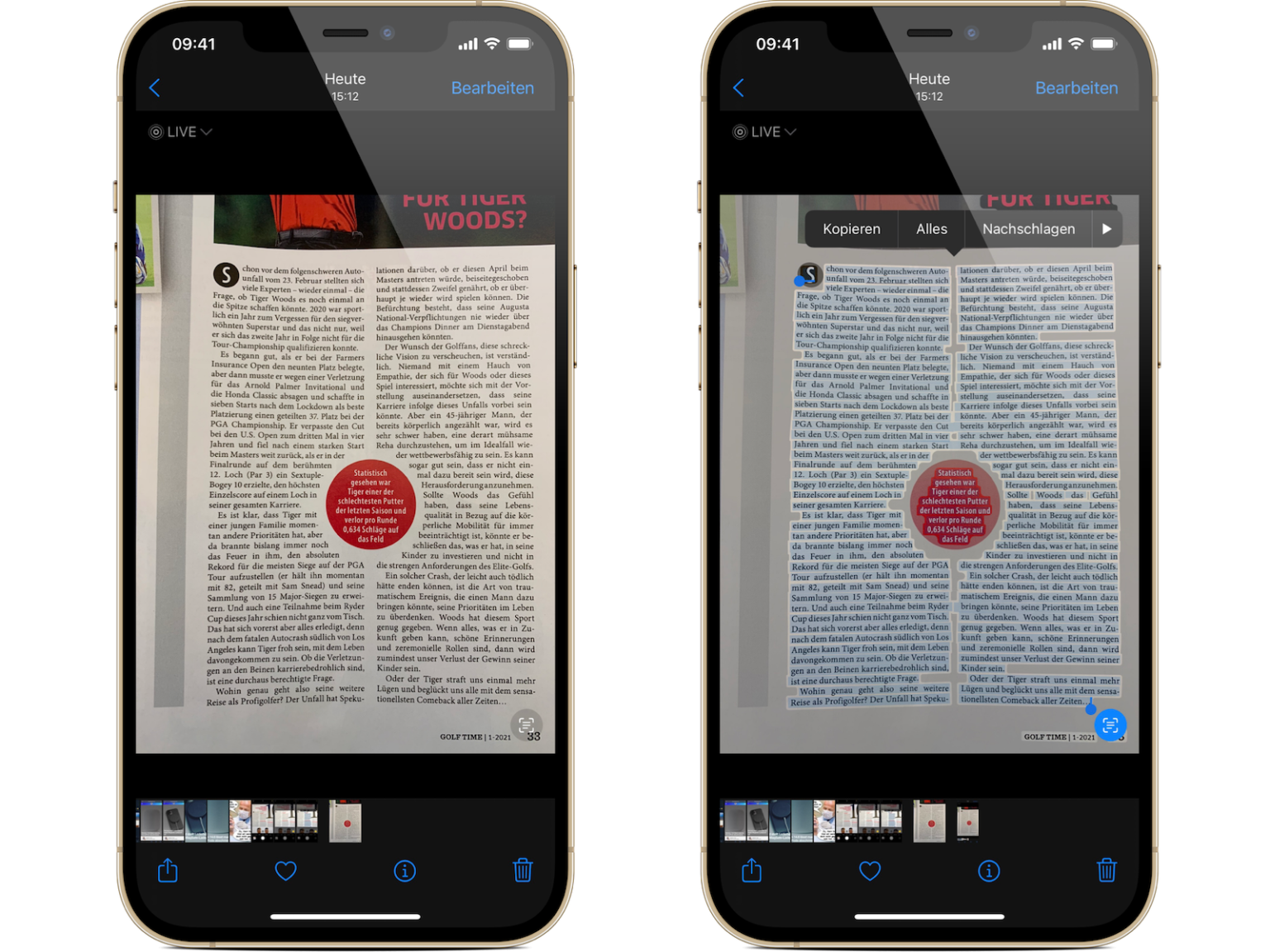 iOS 15 Live Text: Text aus Fotos kopieren & einfügen - so gehts