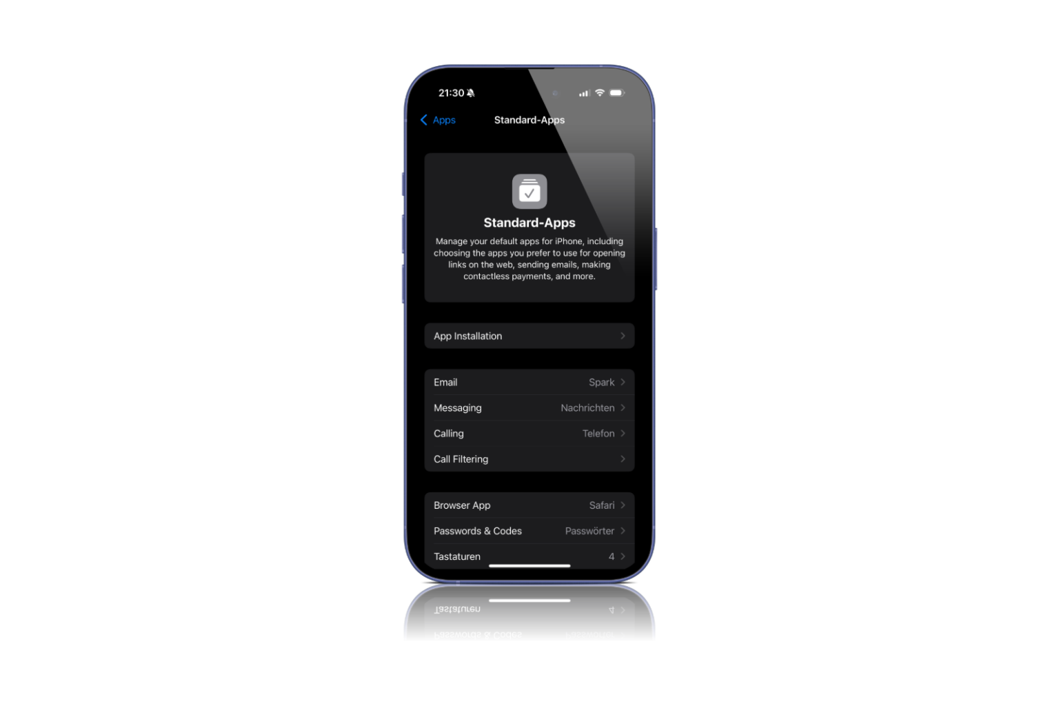 iOS 18.2: Neue Funktionen zur Verwaltung von Standard-Apps Apfelpatient