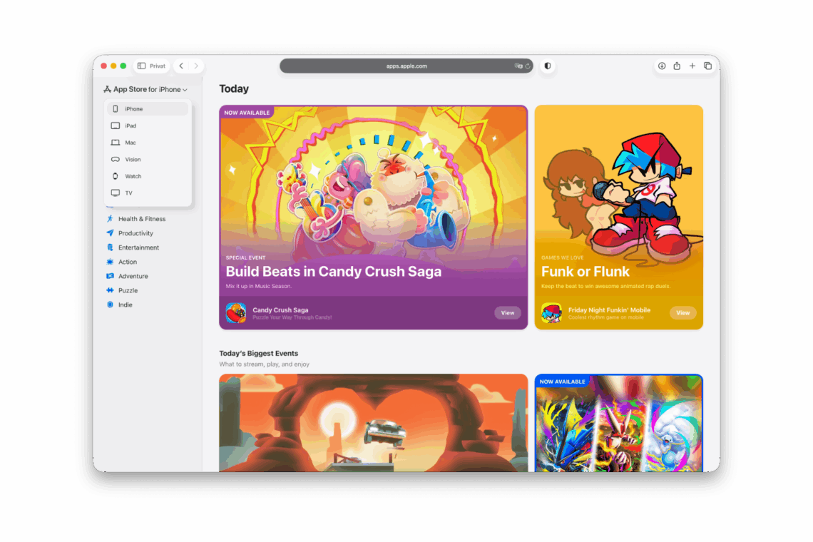 Apple startet App Store für das Web Apfelpatient
