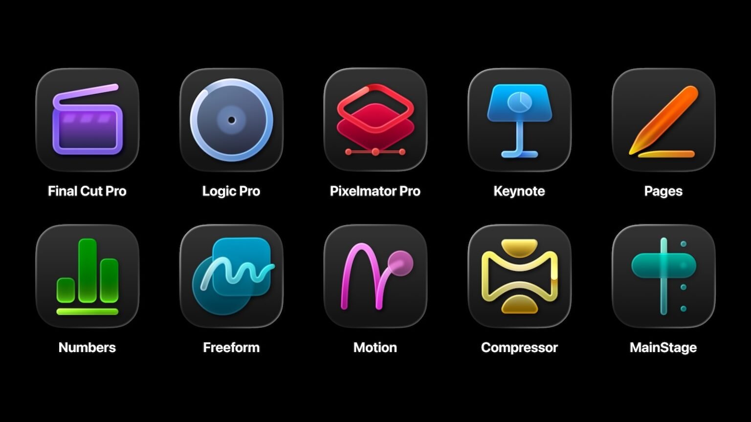 Apple Creator Studio: Icons clearly show the subscription version ...